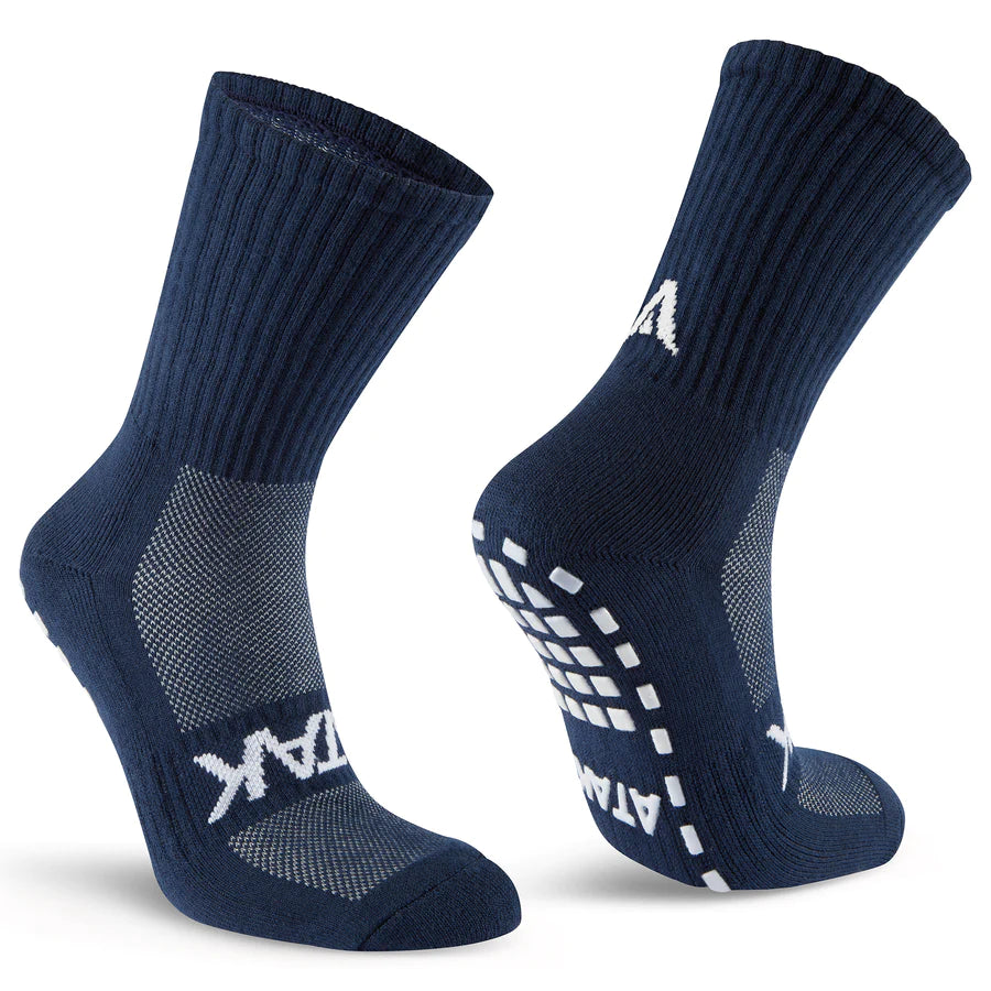 ATAK SHOX Mid-Leg Grip Socks Navy – Northern Soul Sportswear