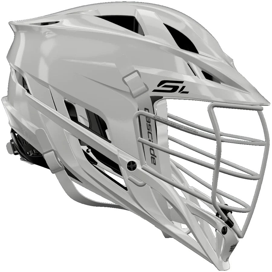 Cascade SL Lacrosse Helmet - Stock Custom - White with White Mask ...